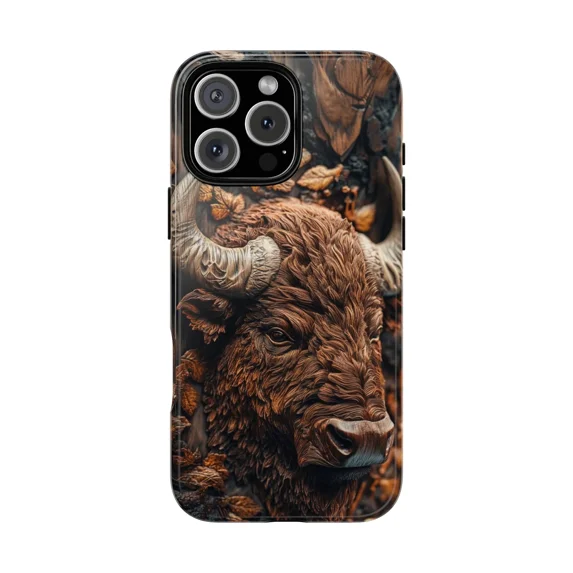 Buffalo Rustic Bison Country Scene Case for iPhone 17 through 11 Pro ...