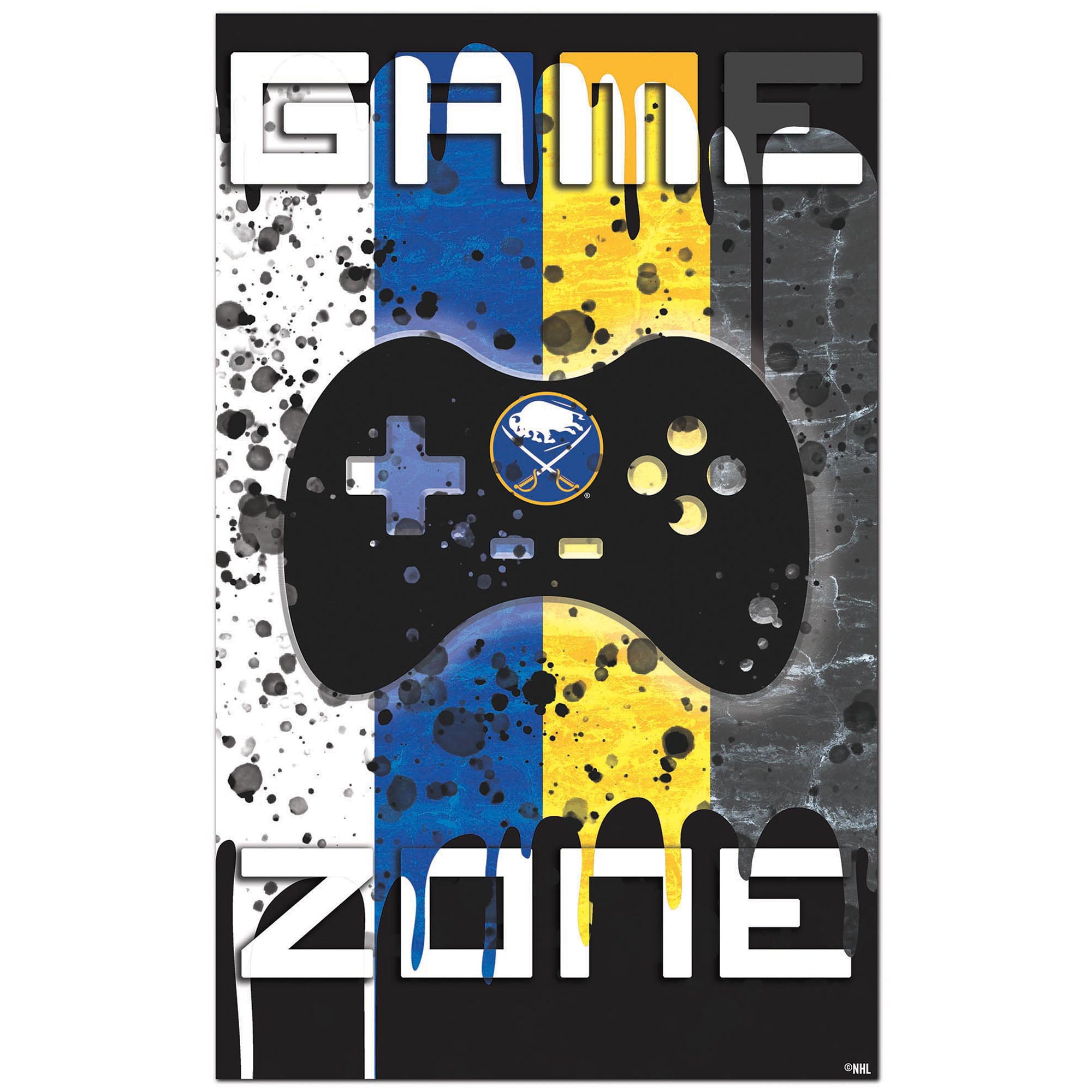Buffalo Sabres 11" x 19" Grunge Wall Art - Walmart.com