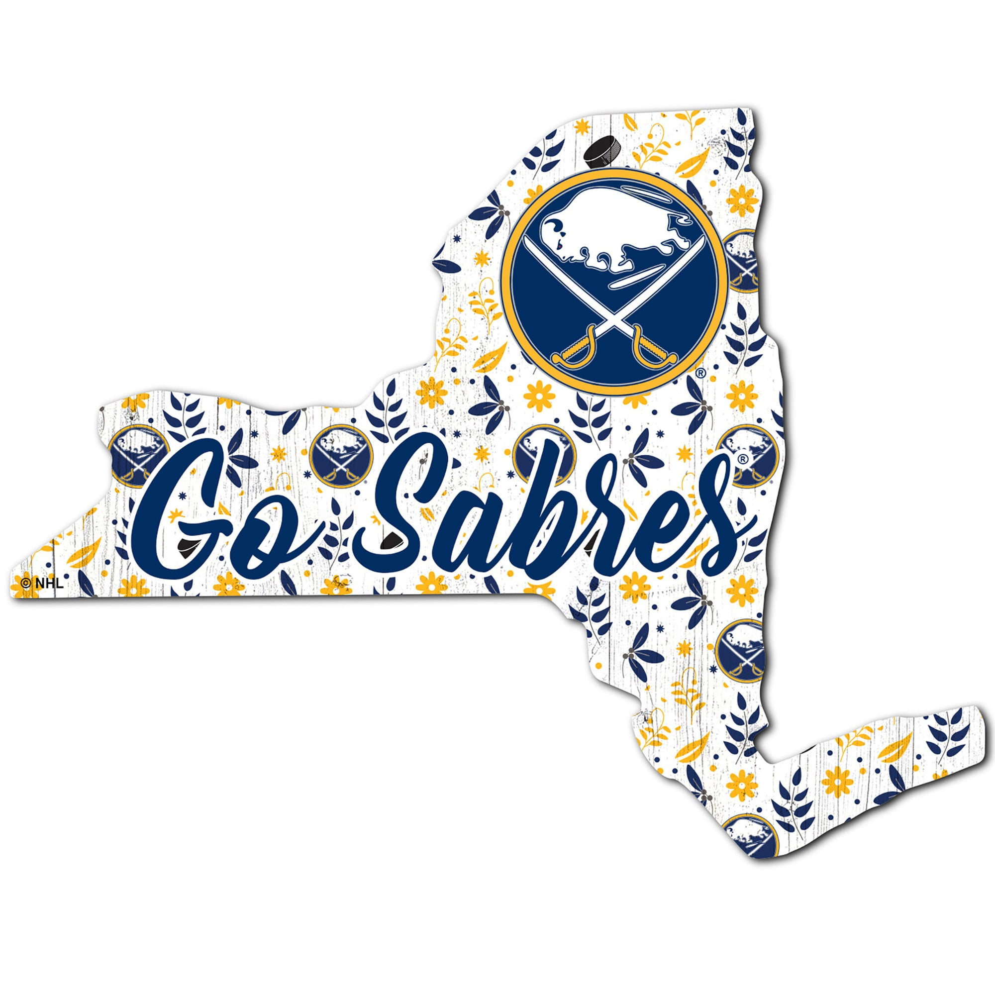 Buffalo Sabres 12'' Floral State Sign - Walmart.com