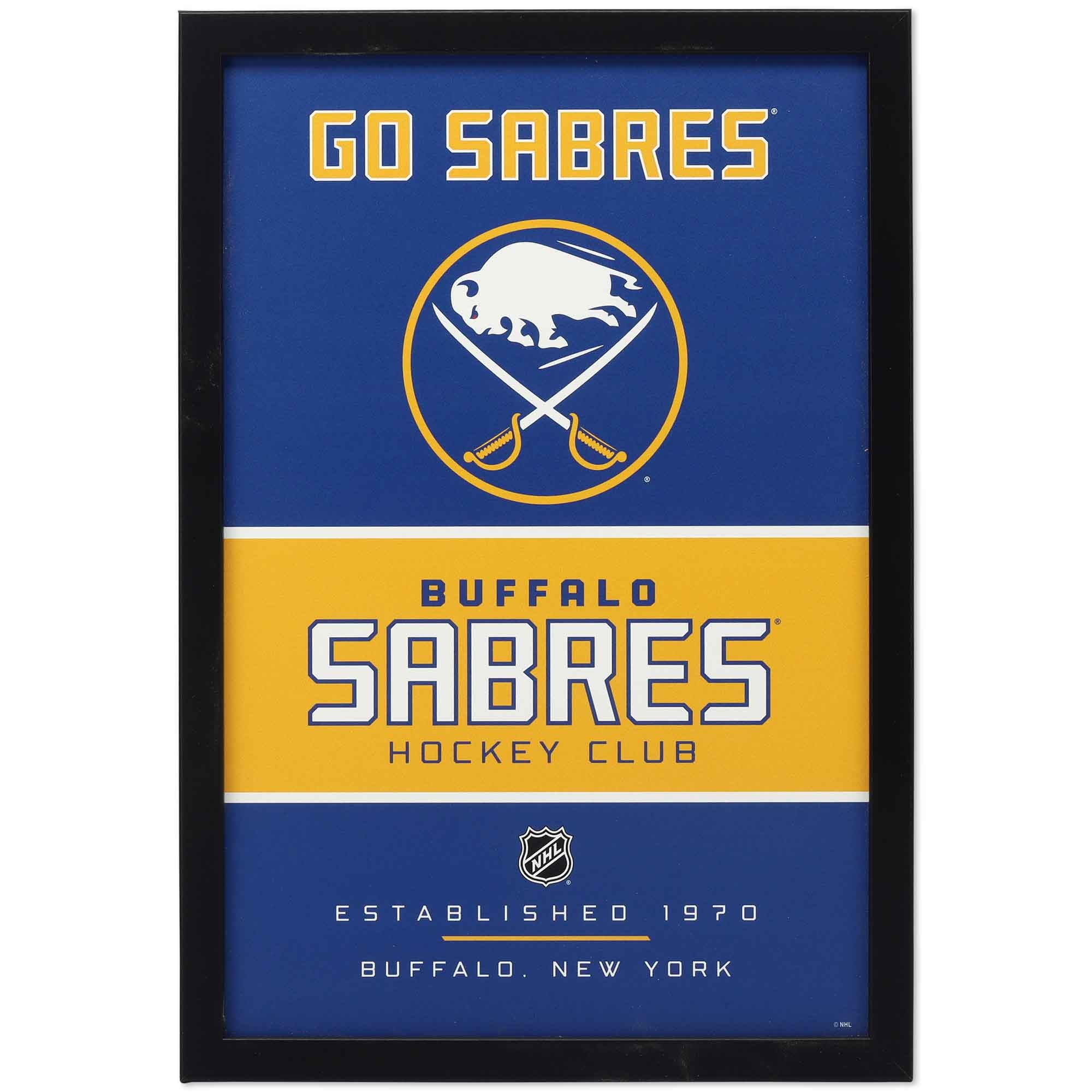 Buffalo Sabres 12'' x 17'' Framed Wood Sign - Walmart.com