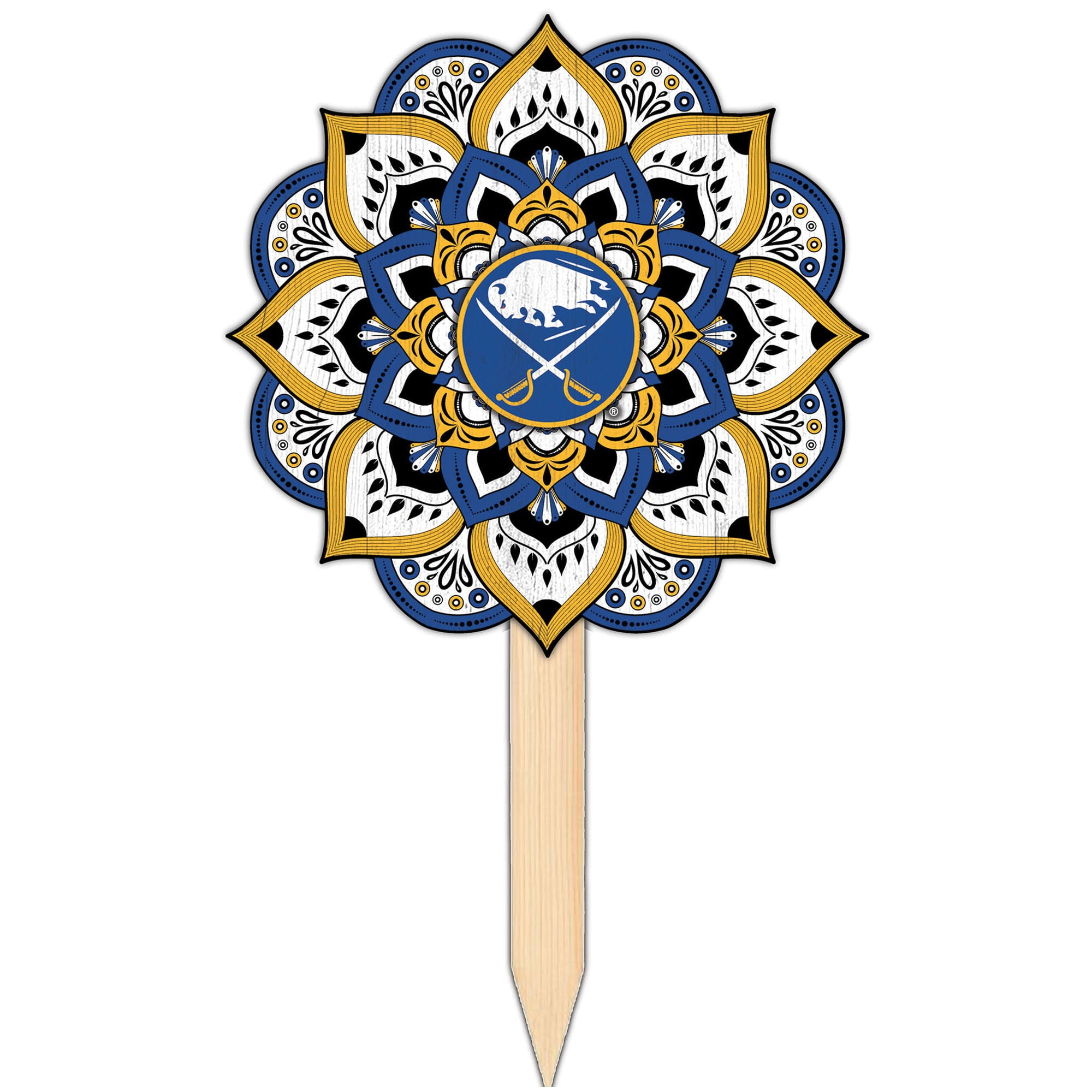 Buffalo Sabres 18'' x 12'' Mandala Yard Stake - Walmart.com