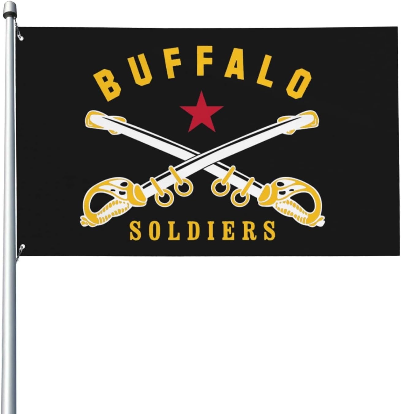 Buffalo Soldier America History Flag 3X5 Ft - UV Fade Resistant ...