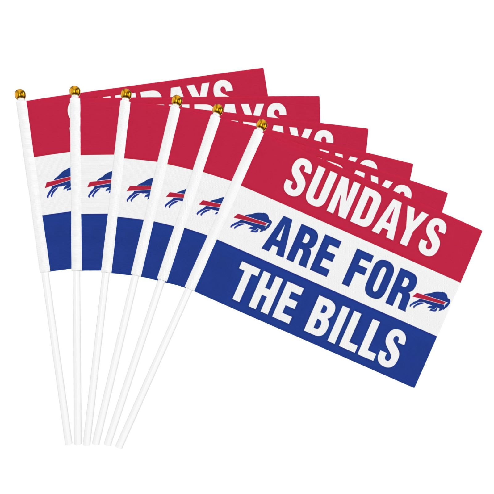 Buffalo Team Double Sided Hand Waving Flag(Pack of 6), Spectator Hand ...