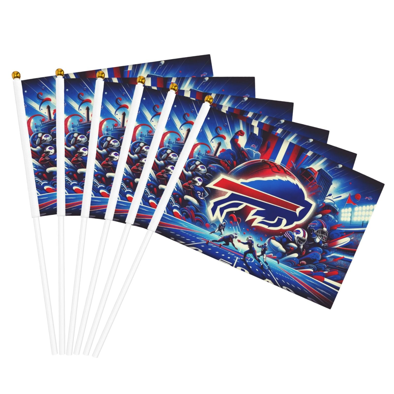 Buffalo Team Double Sided Hand Waving Flag(Pack of 6), Spectator Hand ...