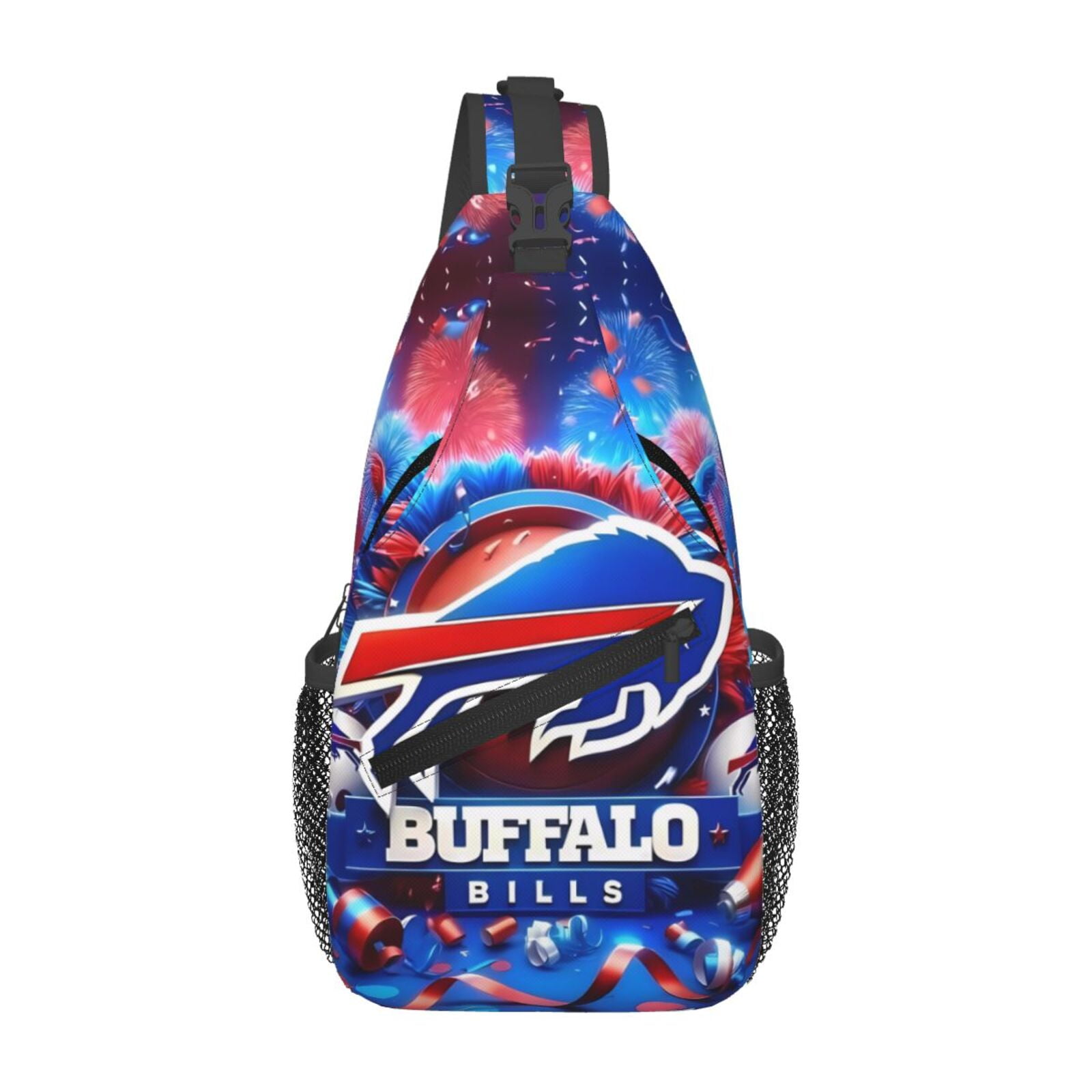 Buffalo Team Men's Casual Crossbody Chest Bag Zipper Sports Crossbody ...