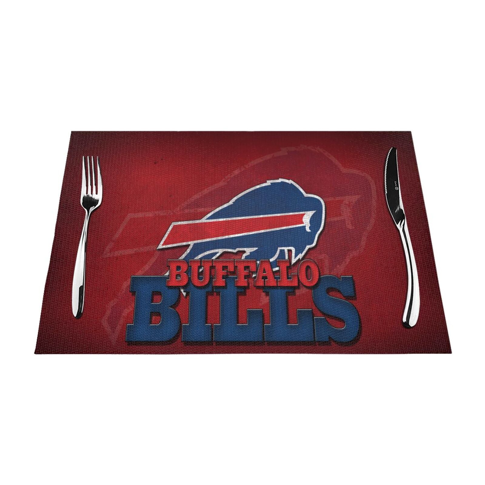 Buffalo Team PVC Woven Dinner Plate Mat 12x18 Inch, Easy to Clean Table ...