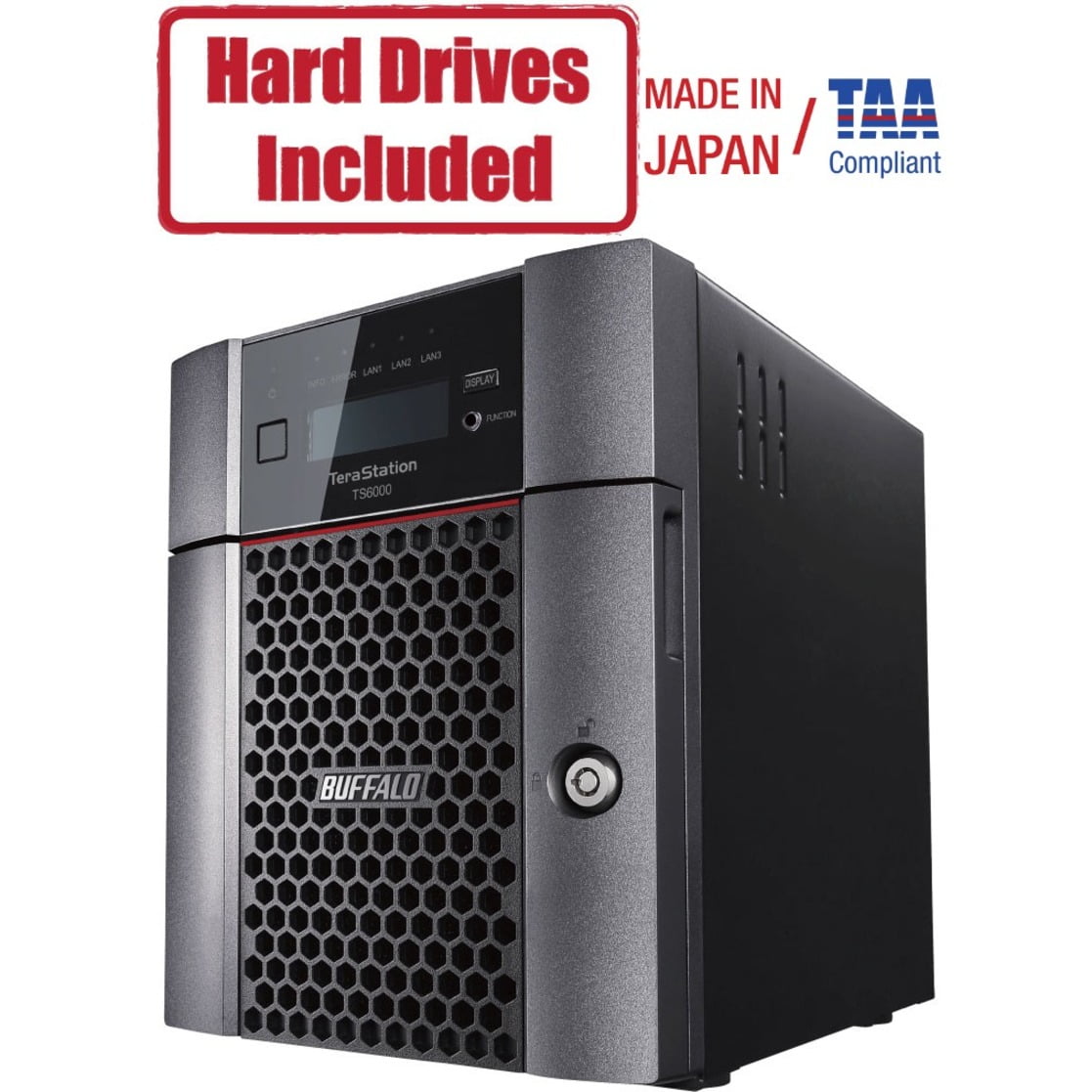 Buffalo TeraStation 6000, Intel Atom C3538, 8GB RAM, 32TB HDD, TS6400DN ...