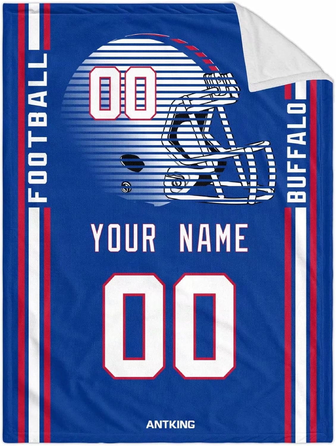 Buffalo Throw Blanket Custom Any Name and Number for Men Women Youth ...