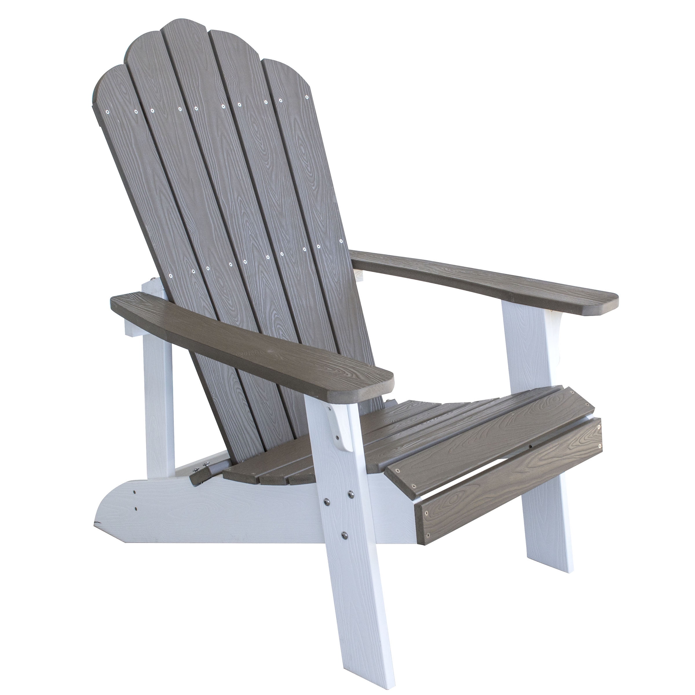 Buffalo Tools ADCHAIR5 Simulated Wood Outdoor Two Tone Adirondack Chair ...