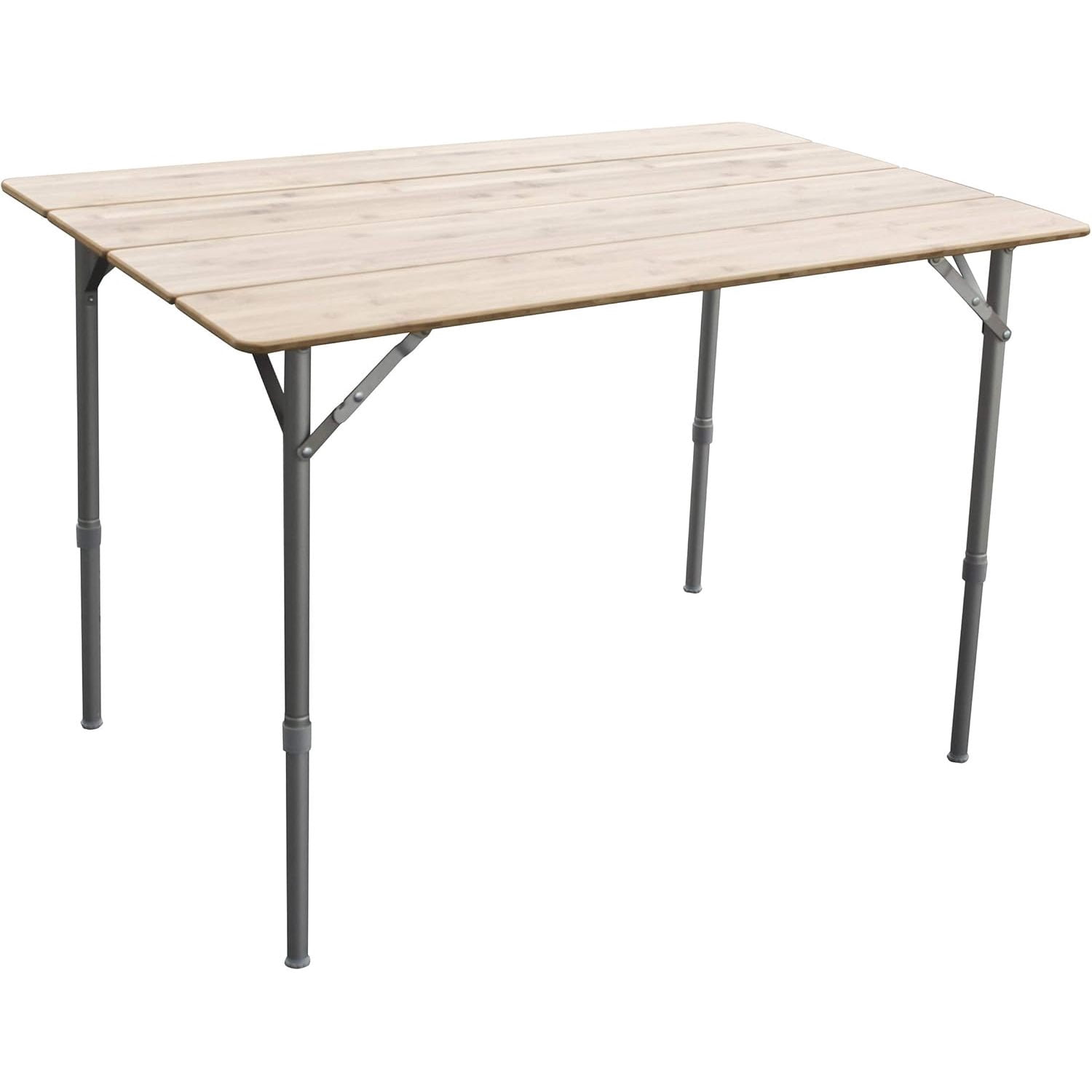 Buffalo Tools FFBAT40 Folding Bamboo Adj Table 40In, Brown - Walmart.com