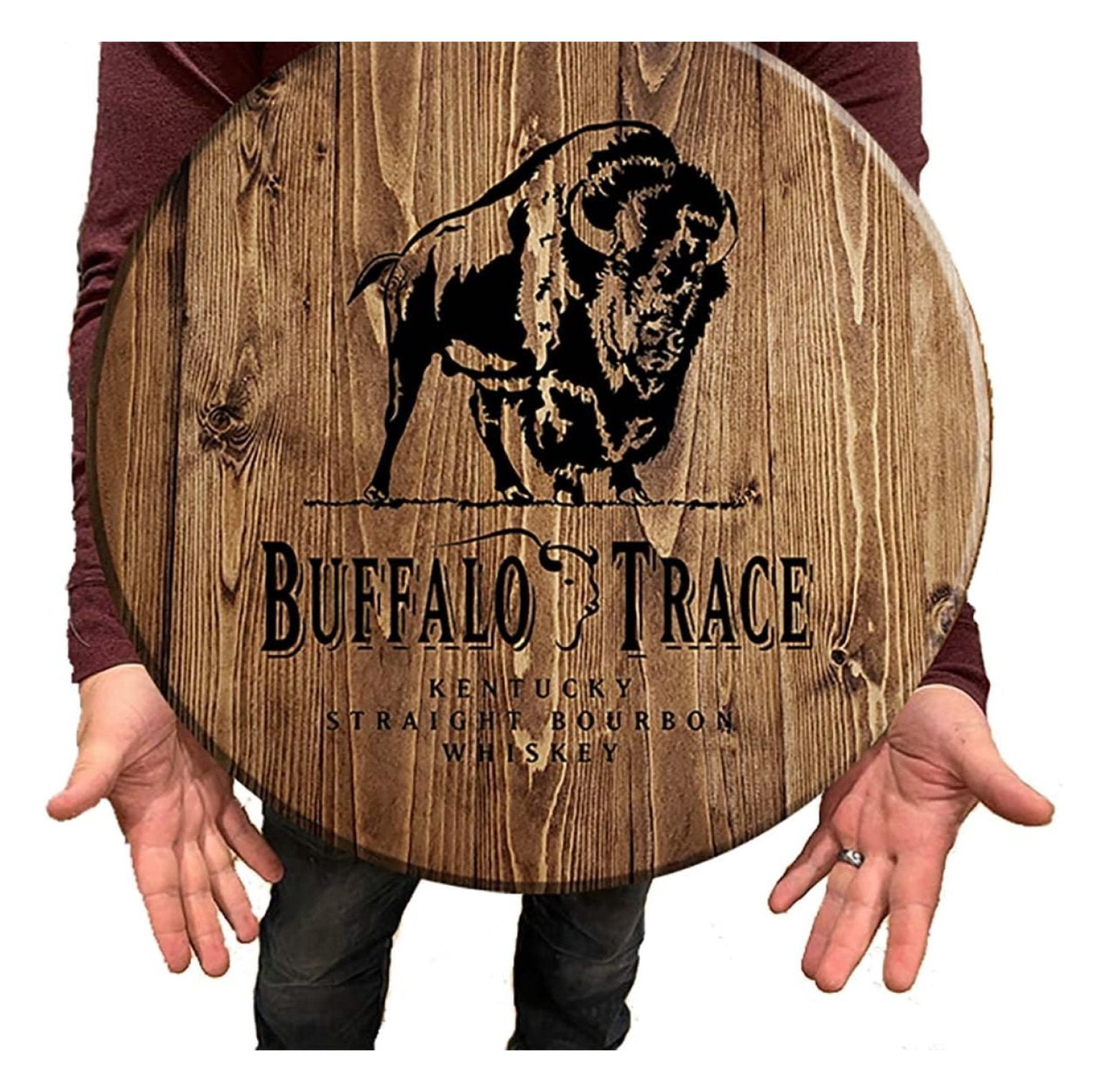 Buffalo Trace Kentucky Bourbon Inspired by Whiskey Barrel 18 Inch Bar ...