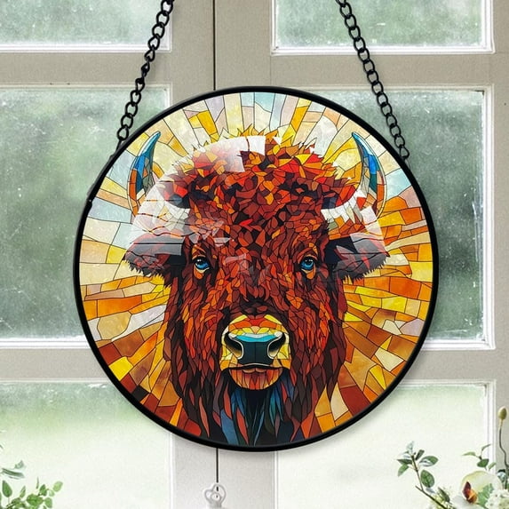 Buffalo Tree Stained Glass, Buffalo for Christmas 2025, Buffalo ...