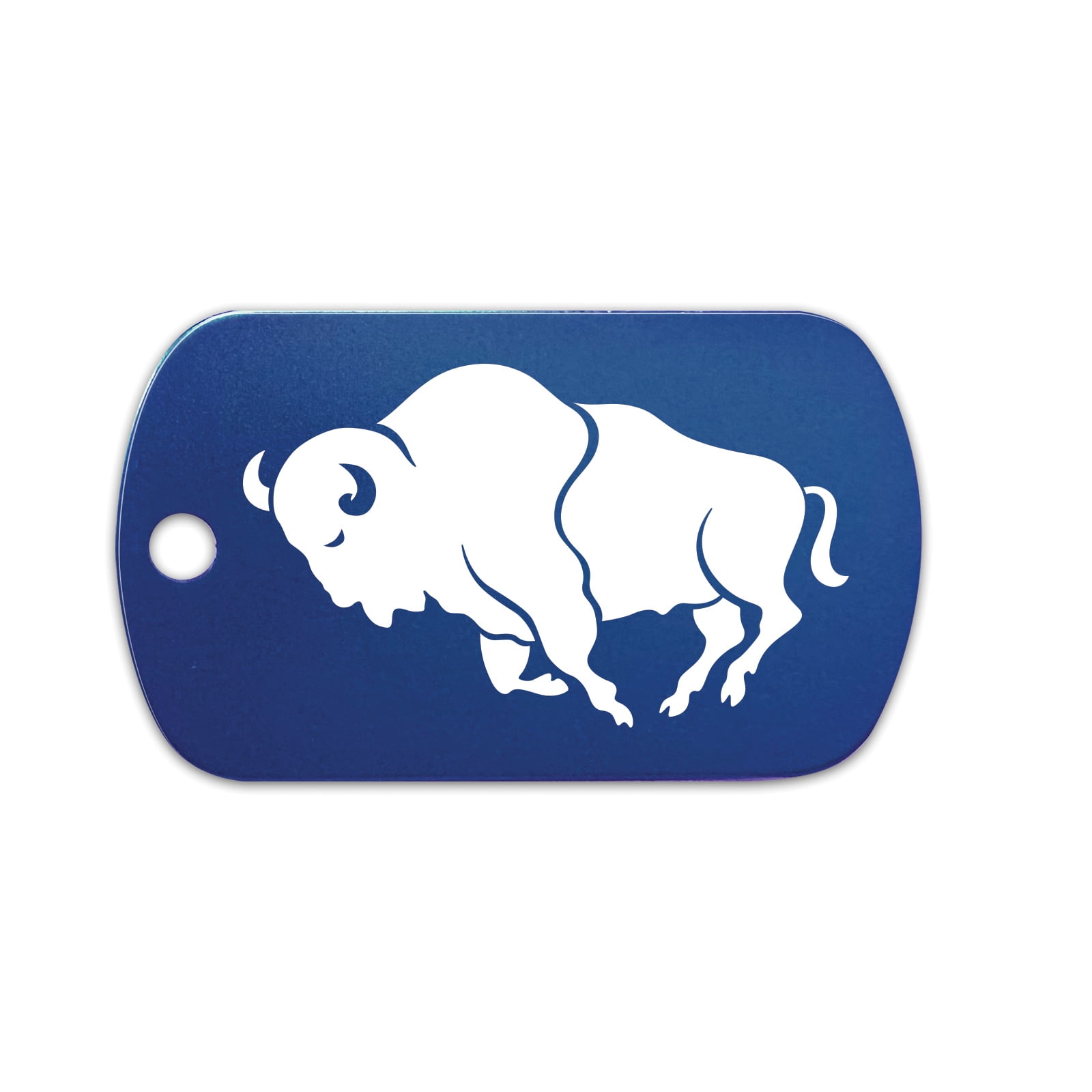 Buffalo V2 GI Dog Tag Aluminum Keychain bison rv camping outdoors ...