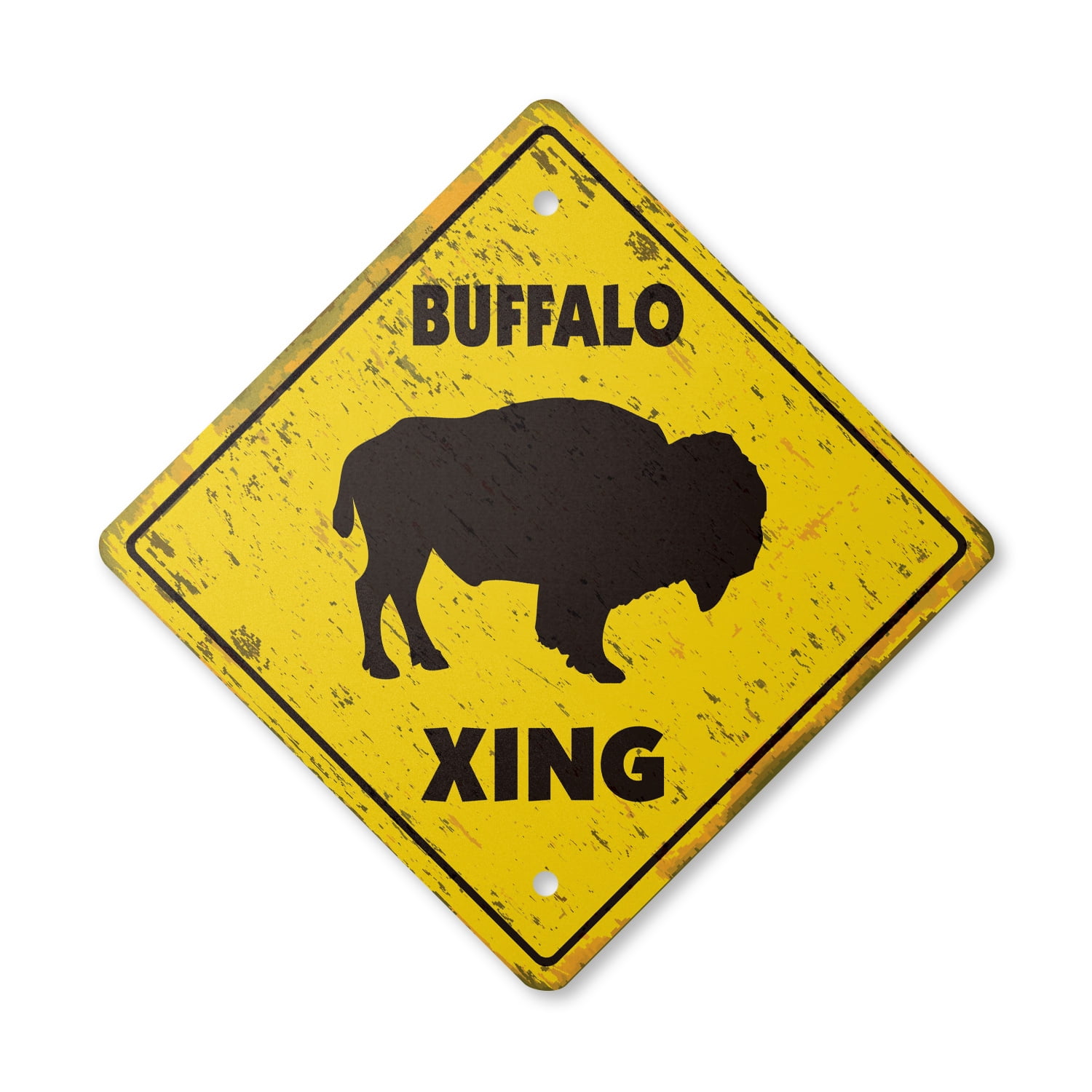 Buffalo Vintage Crossing Sign Zone Xing | Indoor/Outdoor Plastic | 20 ...