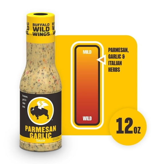 Buffalo Wild Wings Parmesan Garlic Sauce, 12 fl oz(2 Packs) - Walmart.com