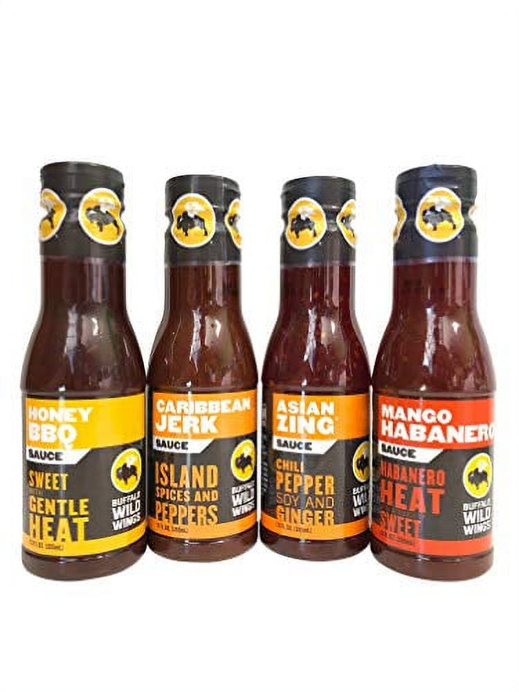 Buffalo Wild Wings Sauce Ultimate Sampler Bundle - Honey BBQ, Caribbean ...