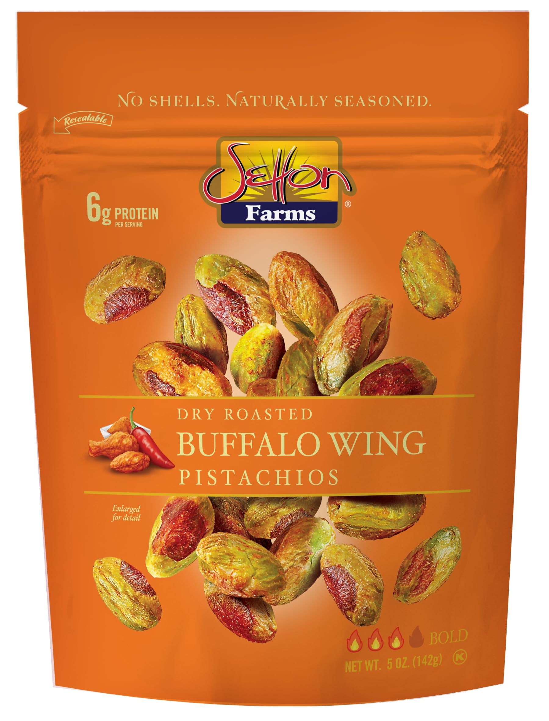 Buffalo Wing Seasoned Shelled OKA4 PIstachios Kernels - No Shells Dry ...