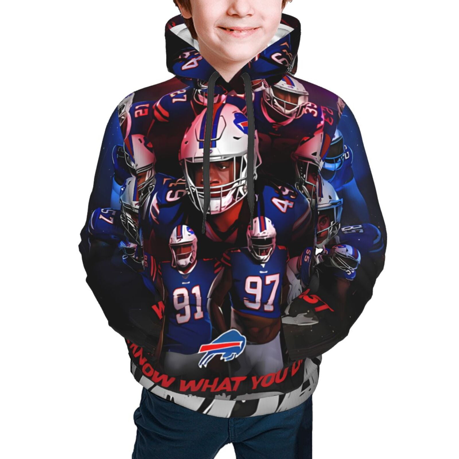 Buffalo Youth Hoodies, Football Team Themed Fashion Sweatshirts, Fan ...