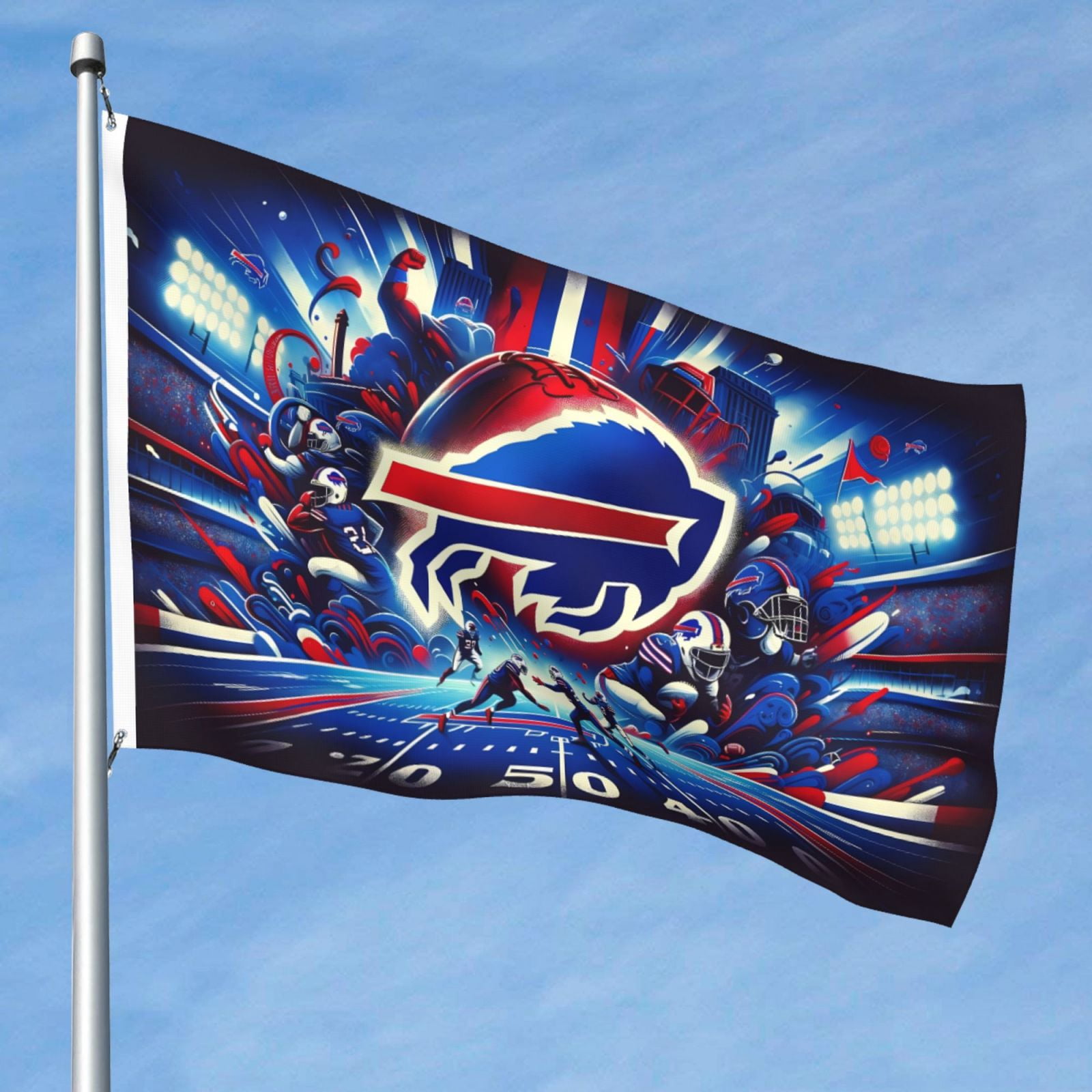 Buffalo1 City Football team flag double-sided 5x8ft flags patio ...