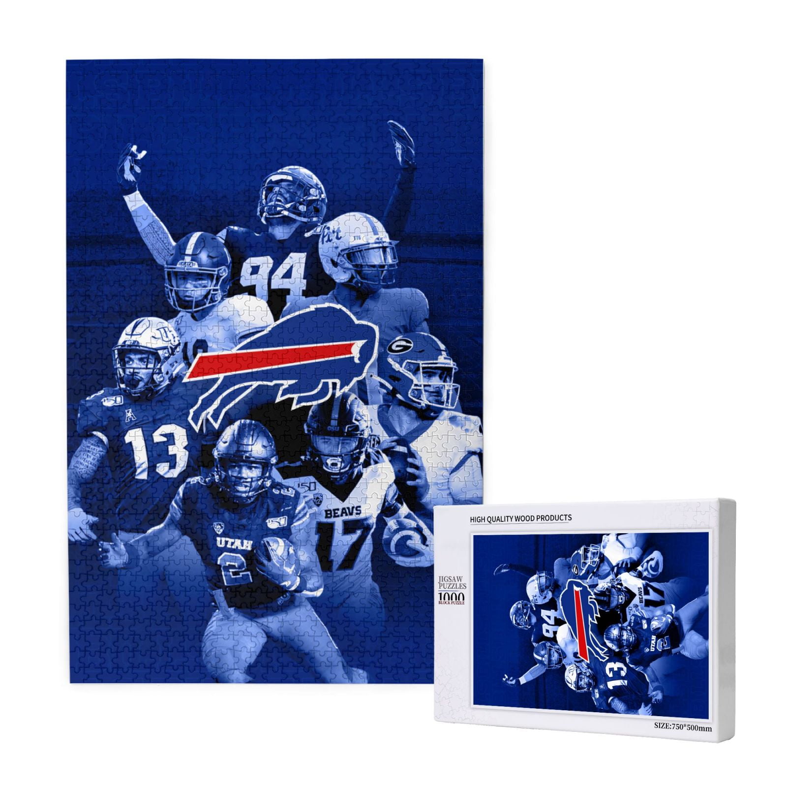 Buffalo1 Football Team Themed Adult Jigsaw Puzzle, Wooden Jigsaw Puzzle ...