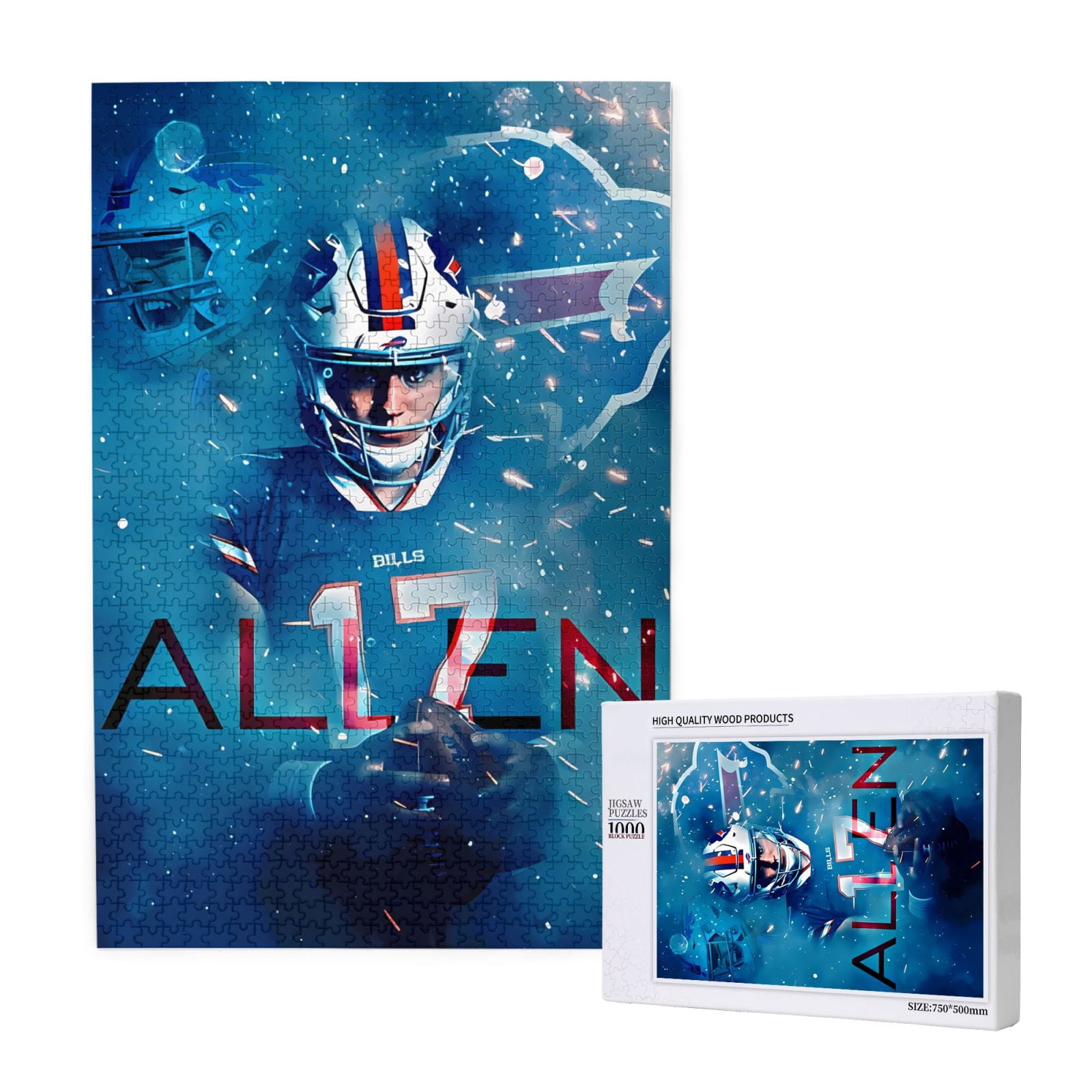 Buffalo1 Football Team Themed Adult Jigsaw Puzzle, Wooden Jigsaw Puzzle ...