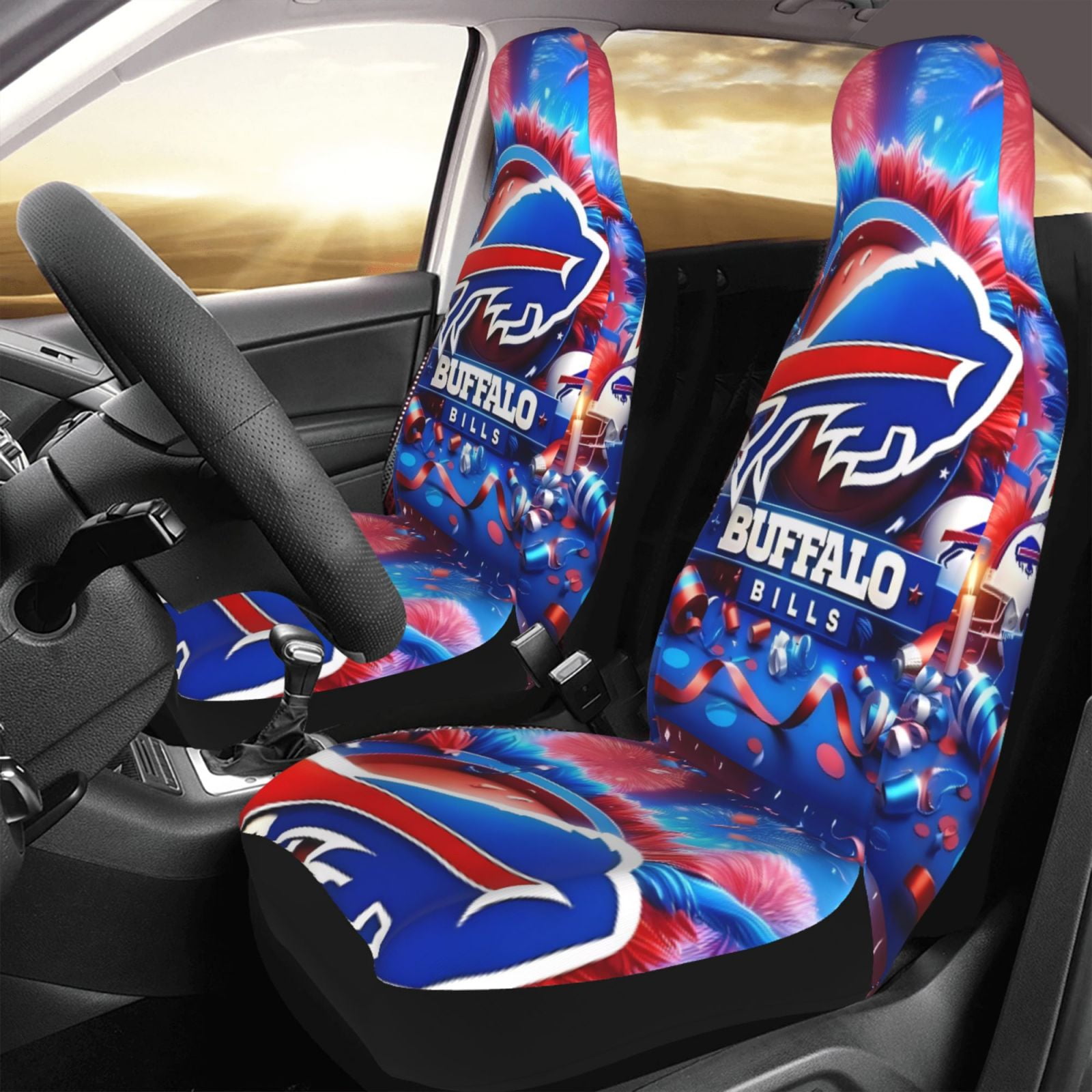 Buffalo1 New Car Seat Covers 2-Pack, Football Team Themed Car Gifts ...