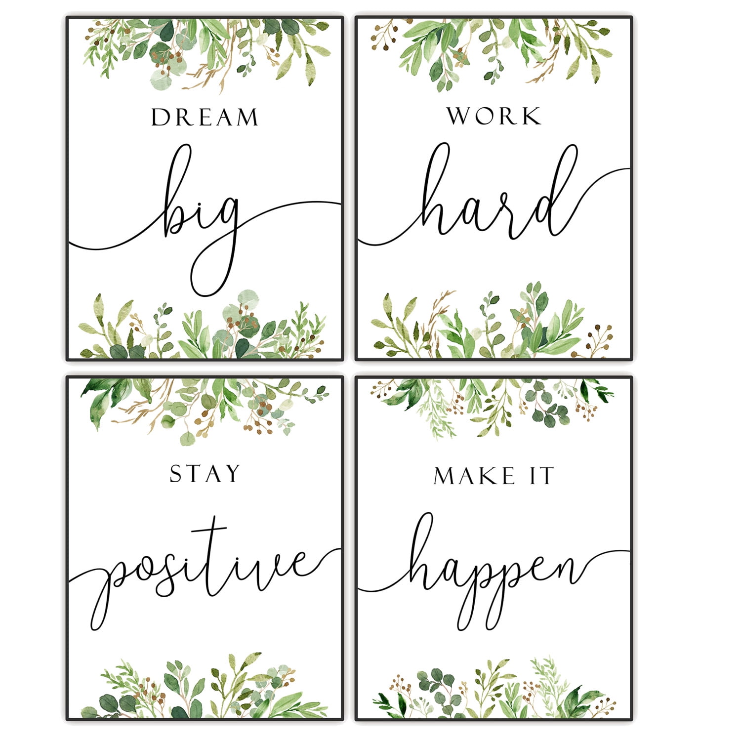 Dream Big, Stay Positive, Work Hard, Make It Happen - Motivational Wall ...