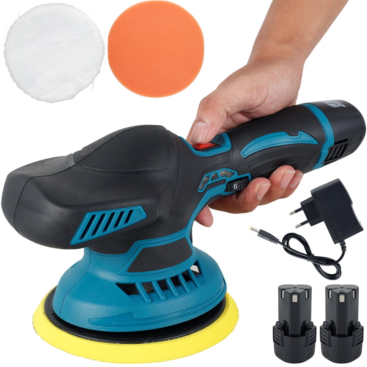 Buffer Polisher 12V Cordless Battery Powered Electric Polishing Machine ...