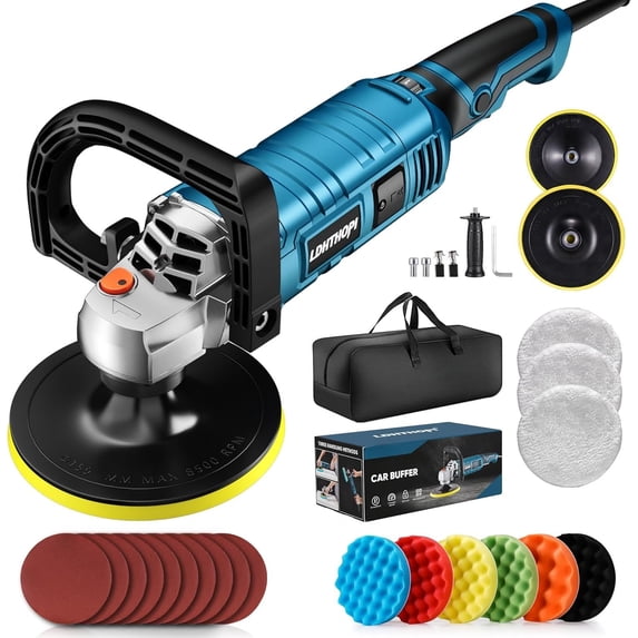 Buffer Polisher, 1600W 7 Inch/6 Inch Rotary Buffer Polisher Waxer, 7 ...