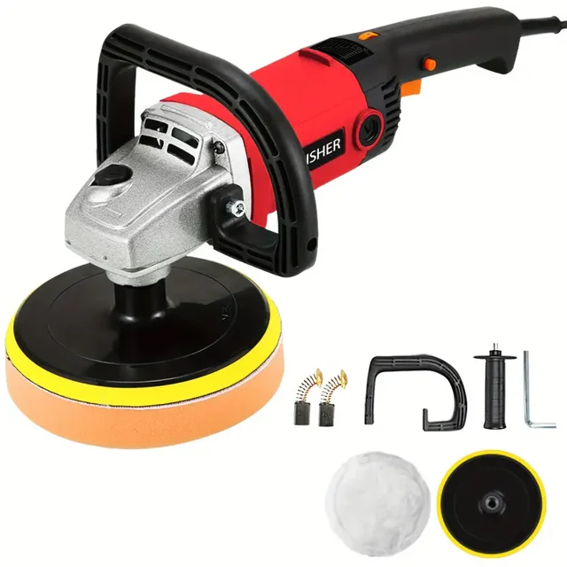 Buffer Polisher, 1600W Variable 6 Speed 3500 RPM, 7 Inch/6 Inch Disc ...