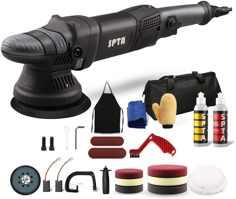 Buffer Polisher, 5-Inch 125mm Dual Action Random Orbital Polisher ...