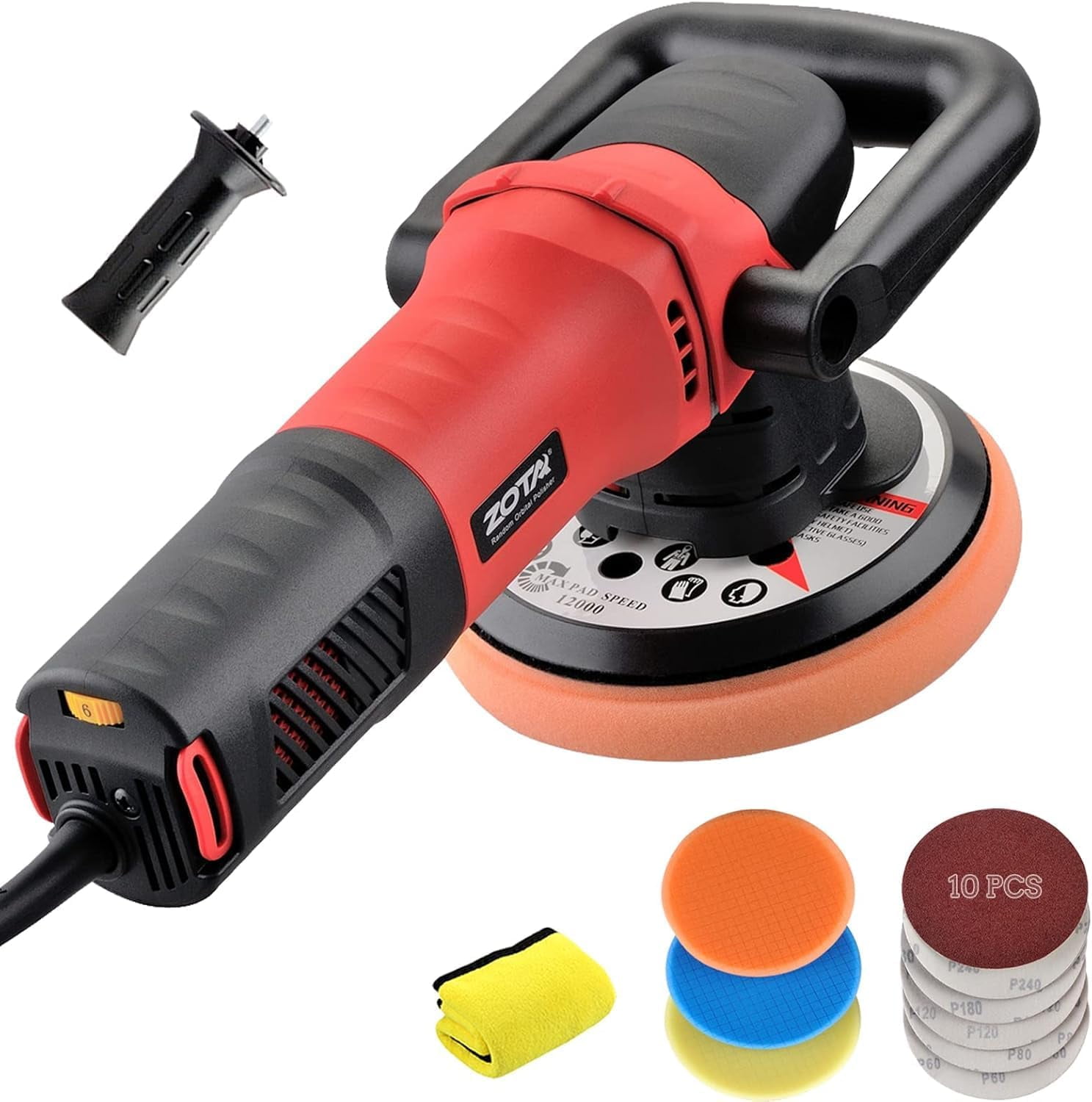 Buffer Polisher,6 inch Orbital Polisher,Dual Action Polisher with 6 ...