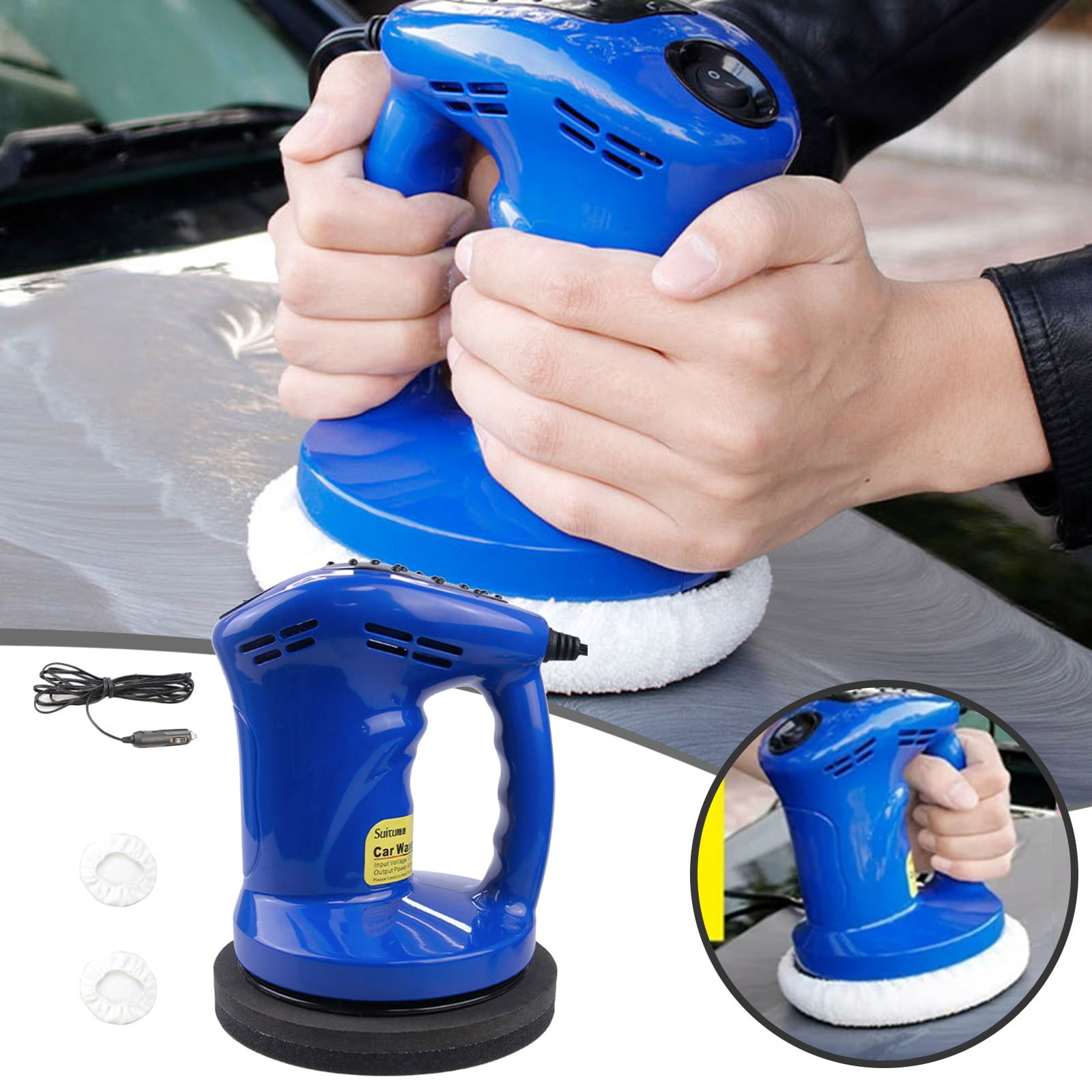 Buffer Polisher Electric Car Buffer Machine Polisher Waxer Kit For Car ...