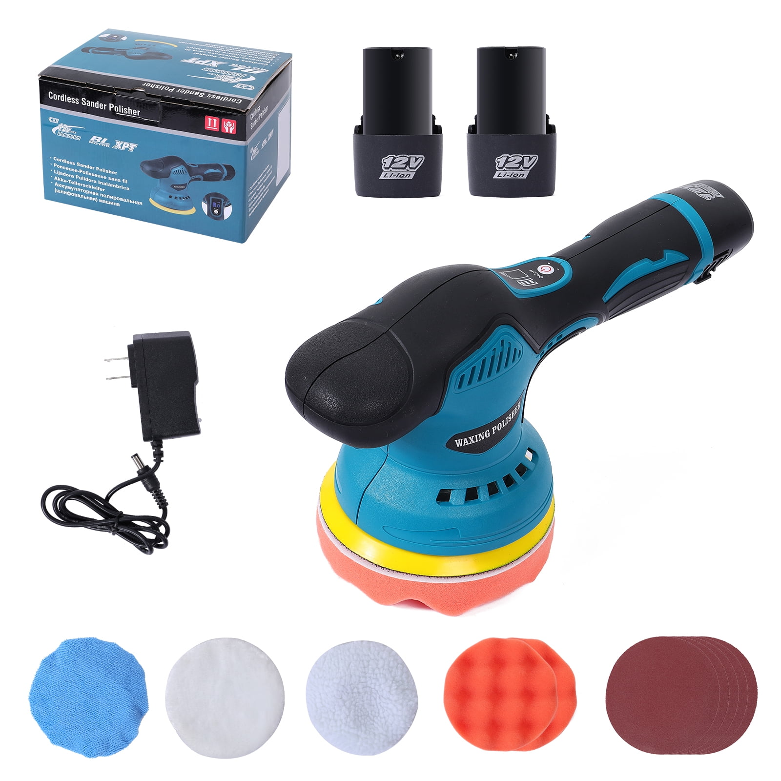Buffer Polisher, Portable Polishing Waxer Machine Kit with Extra 10 PCS ...