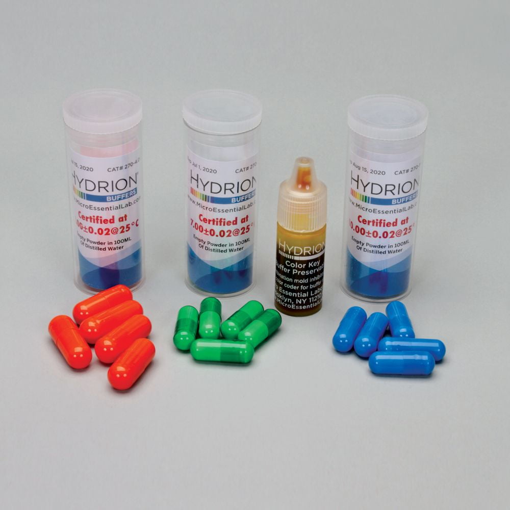 Buffer Set, Capsules, Color Coded, Ph 4, 7, & 10, Laboratory Grade ...
