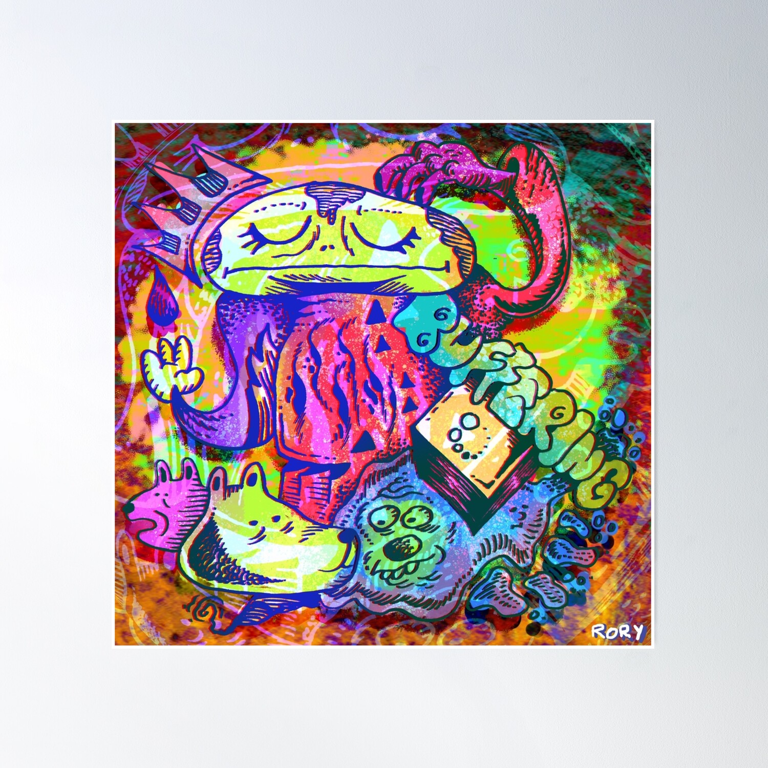 Buffering........ Poster Wall Art, Modern Wall Decor, 30x30 UNFRAMED ...