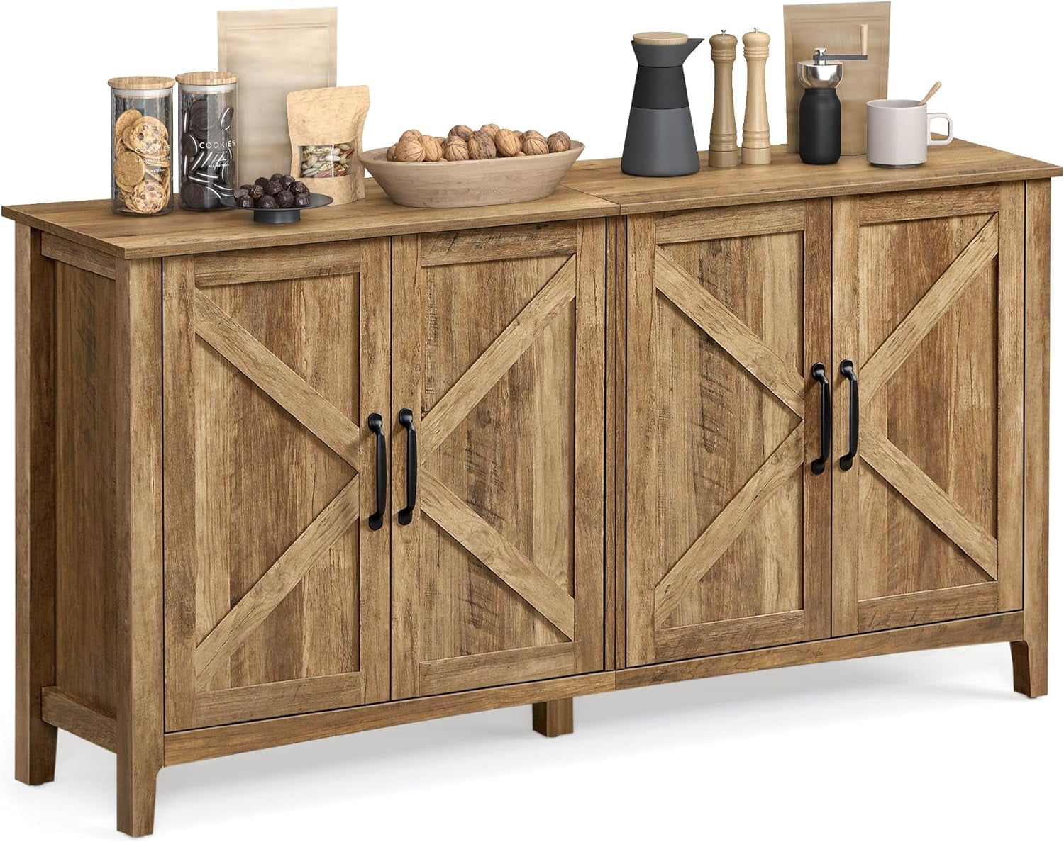 Buffet Cabinet, Coffee Bar Cabinet with a Drawer, Adjustable Shelf ...