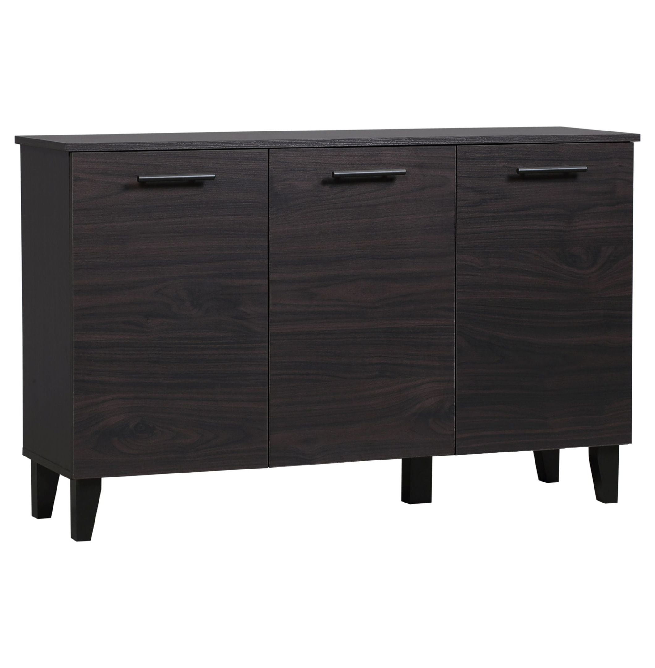 Buffet Cabinet Kitchen Sideboard - Dark Walnut Coffee Bar with ...