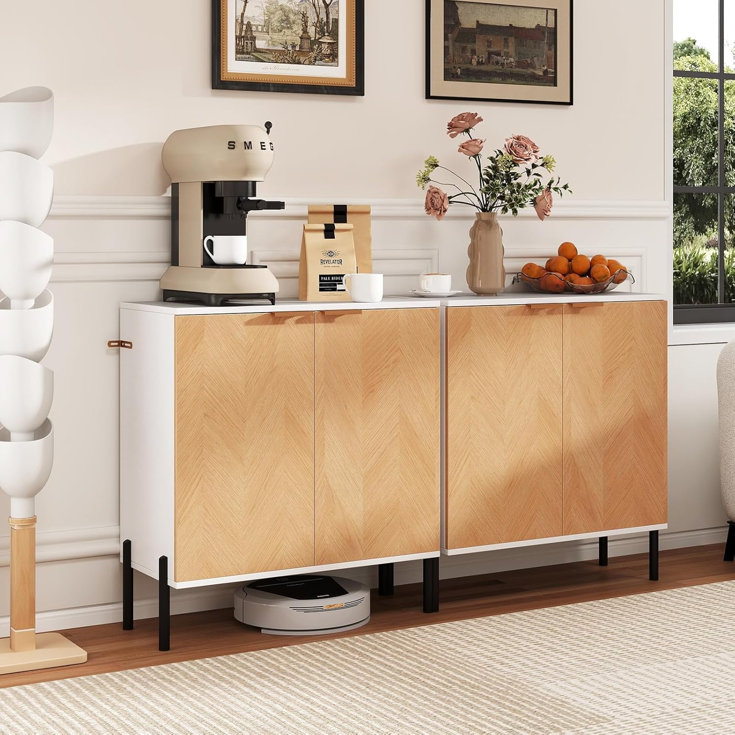 Buffet Cabinet with Storage, Kitchen Sideboard with Shelf, Modern ...