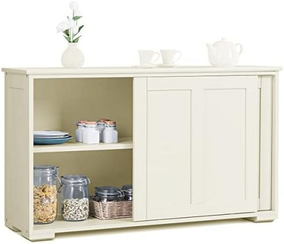 Buffet Cabinet with Storage, Stackable Kitchen Sideboard w/Sliding ...