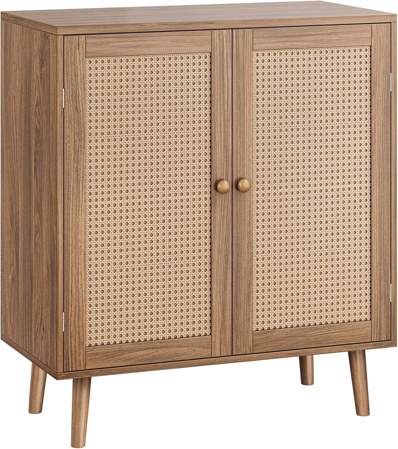 Buffet Cabinet with Storage, Storage Cabinet with Synthetic Rattan ...