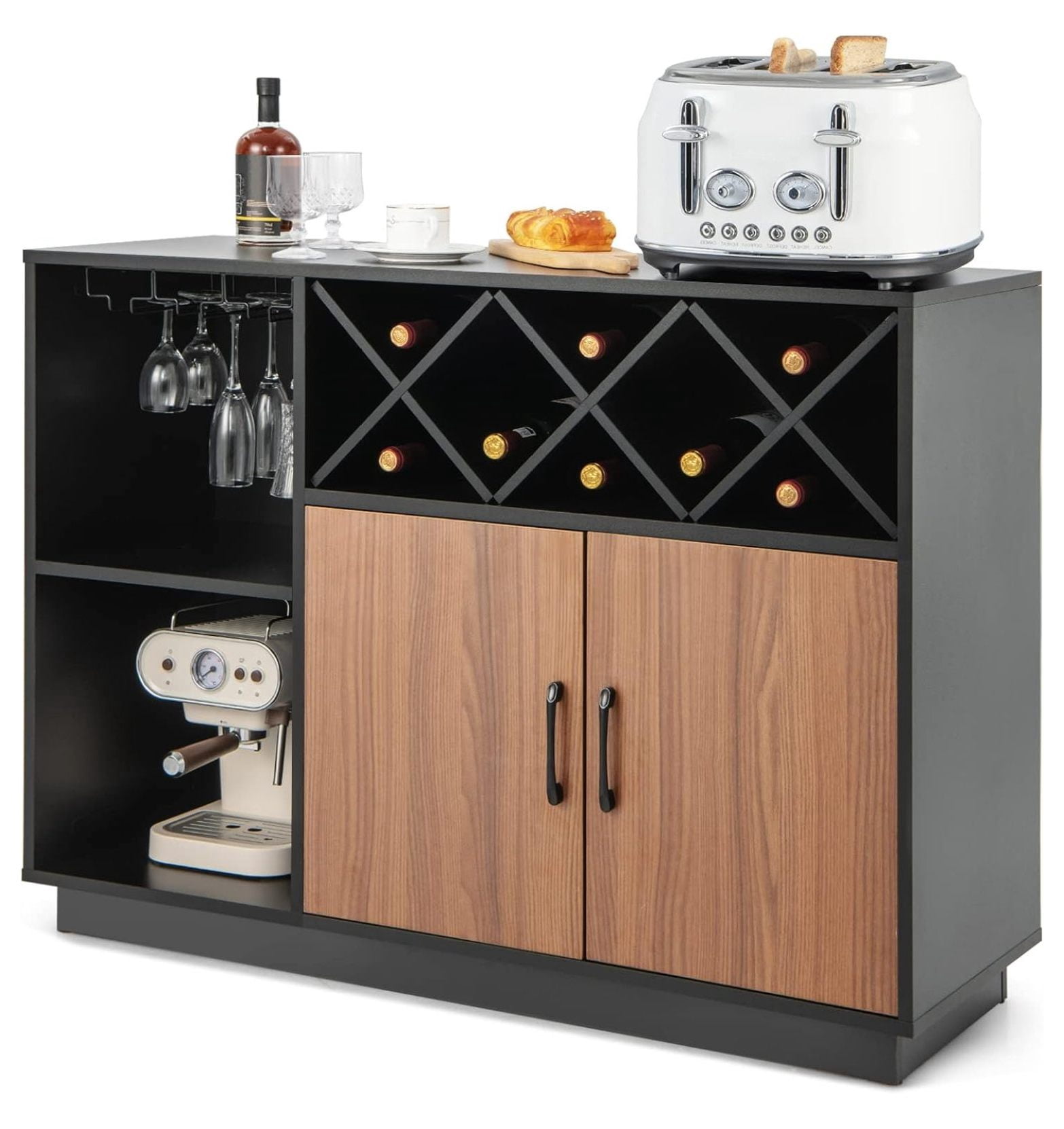Buffet Cabinet with Storage, Wine Bar Cabinet, Modern Kitchen Sideboard ...