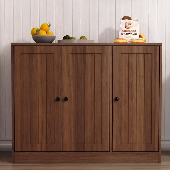 Buffet Cabinet with 3 Door, Kitchen Storage Cabinet with Adjustable ...