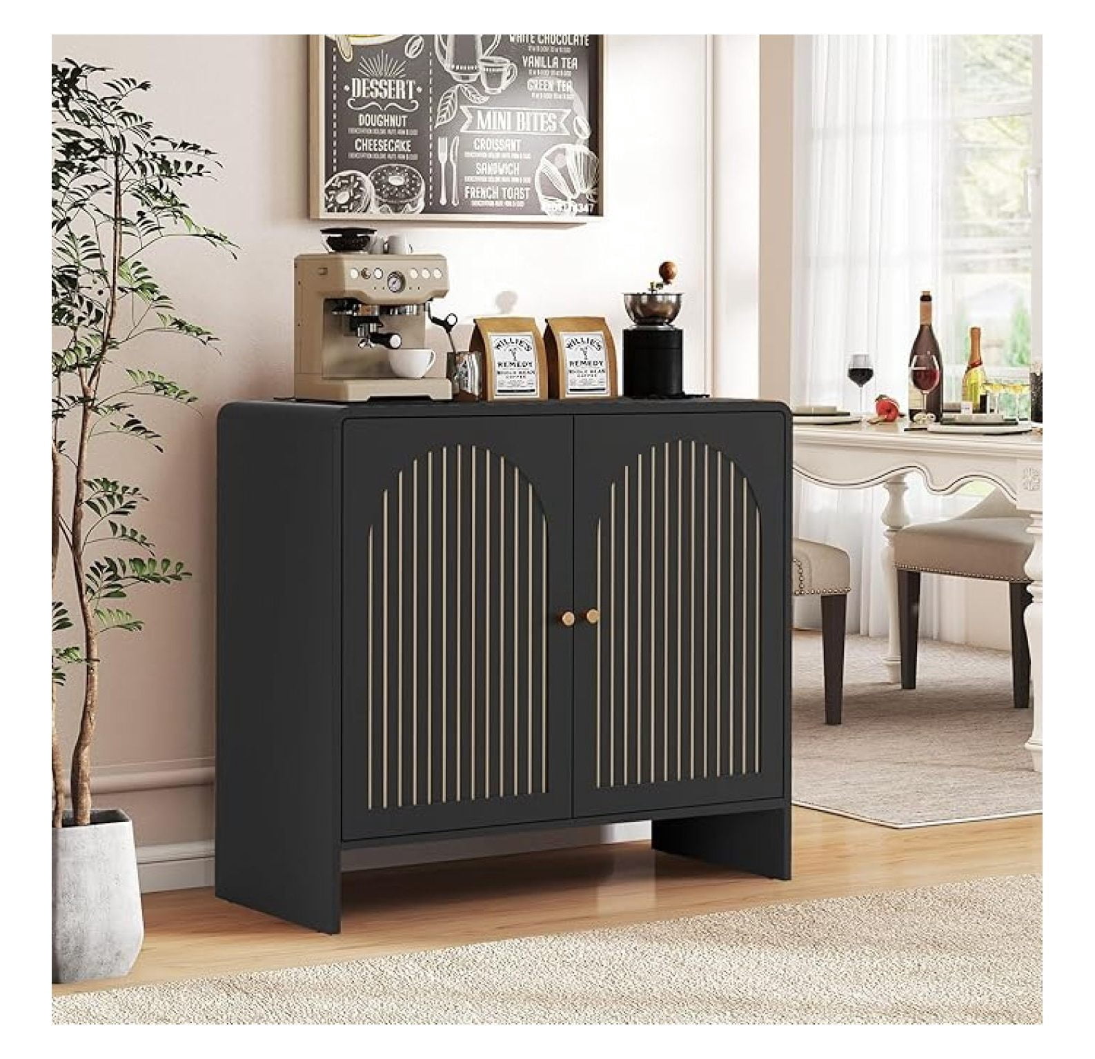 Buffet Cabinet with Storage, 31.5" Modern Sideboard - 2 Door Living ...