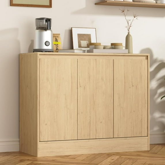 Buffet Cabinet with Storage, Coffee Bar Cabinet with 3 Doors and ...