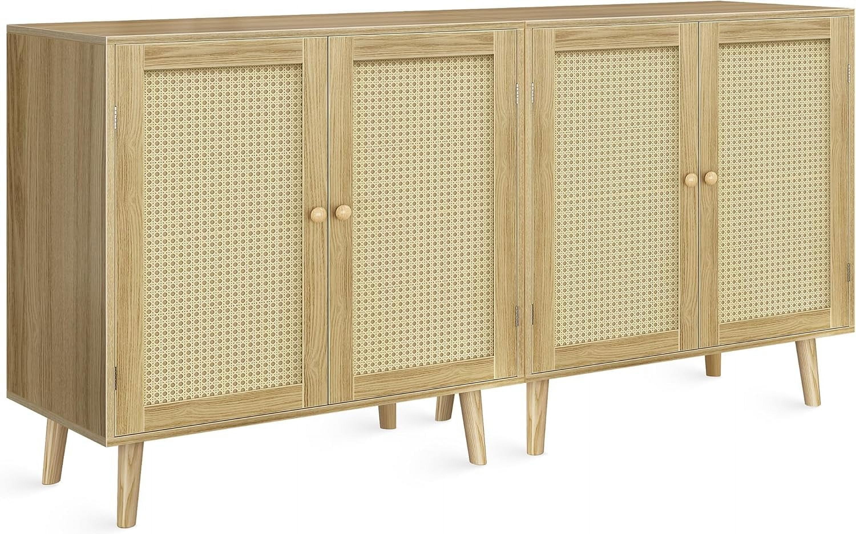 Buffet Cabinets with Storage Set of 2 Storage Cabinets with Synthetic ...