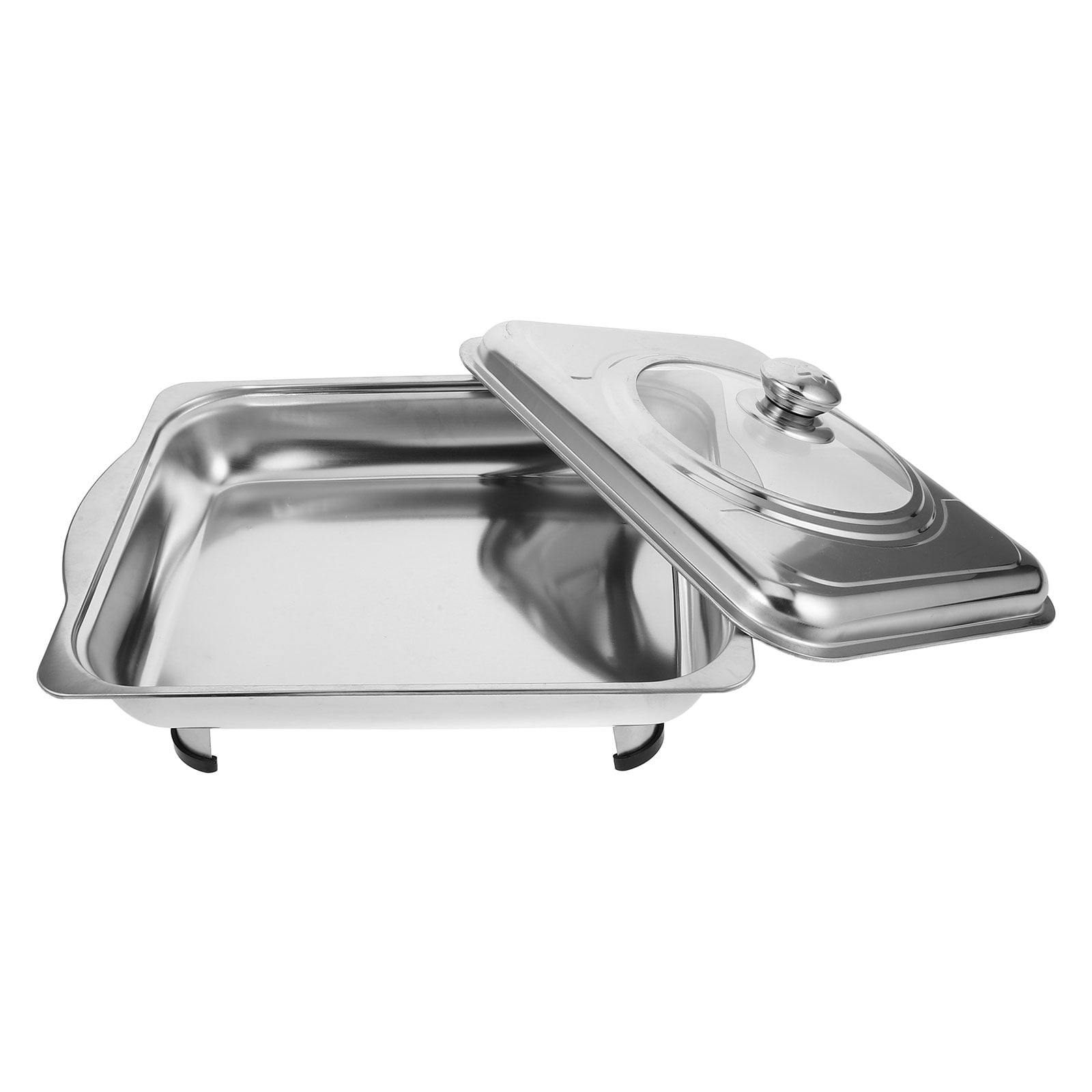 Stainless Steel Buffet Dish with Glass Lid for Catering and Parties ...