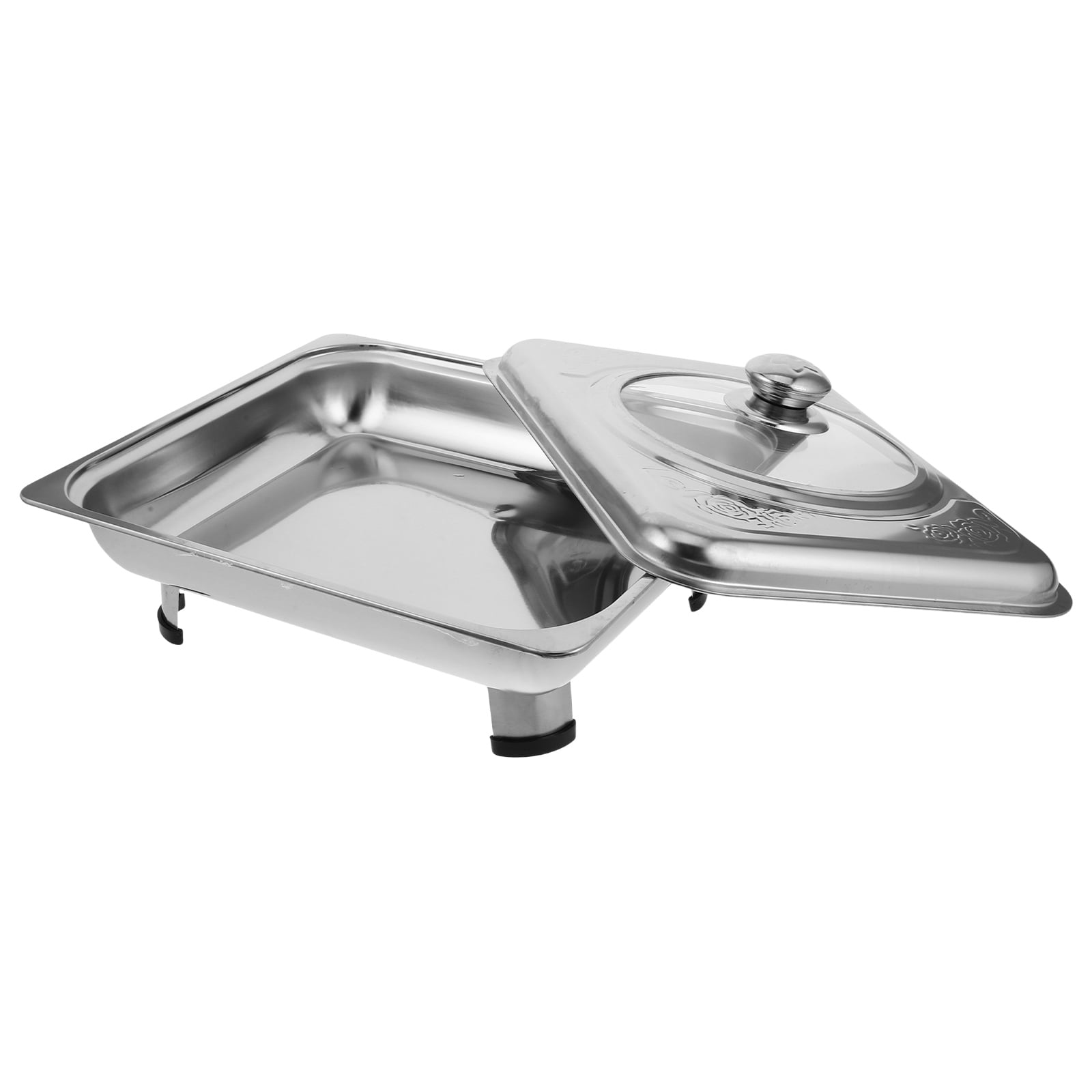 Buffet Food Serving Pan Stainless Steel Buffet Tray with Lid Buffet ...