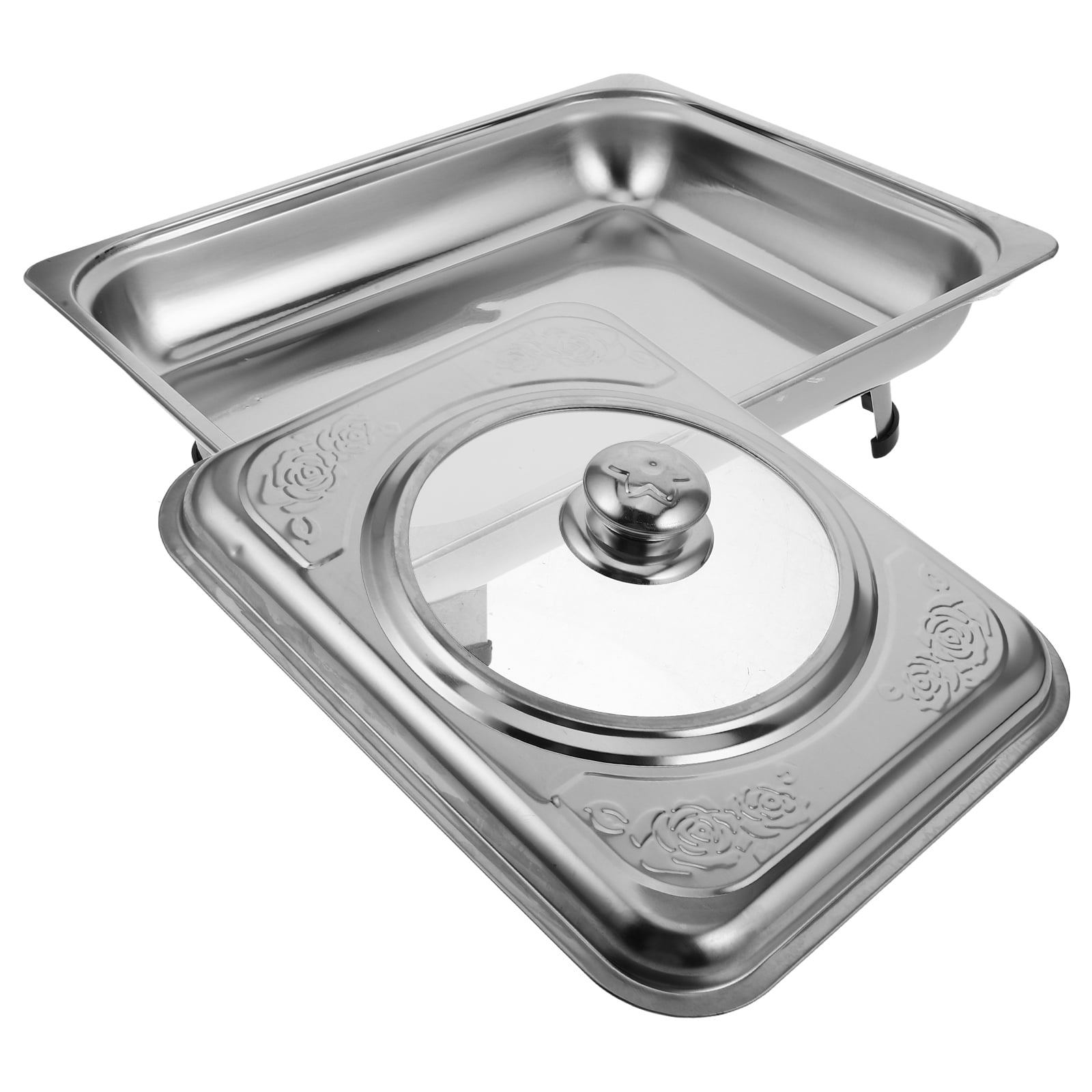 Buffet Food Tray for Buffet Serving Stainless Steel Buffet Pan with Lid ...