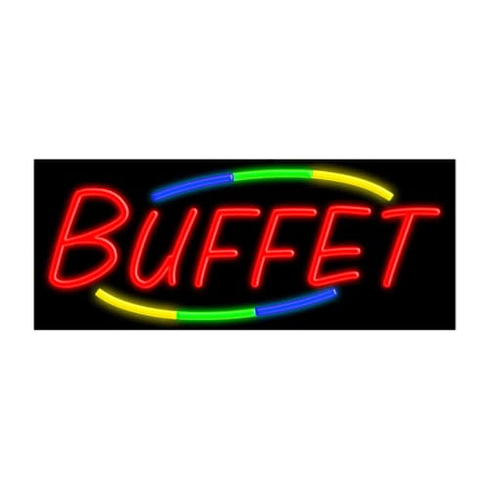 Buffet-Glass Neon Sign Made in USA - Walmart.com